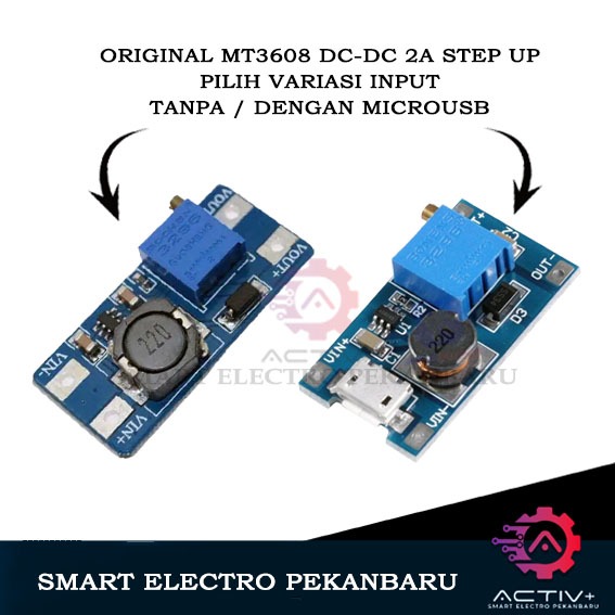 Jual ORIGINAL MT3608 DC-DC 2A STEP UP --PILIH VARIASI ( INPUT TANPA / DENGAN MICRO USB)-- Boost ...