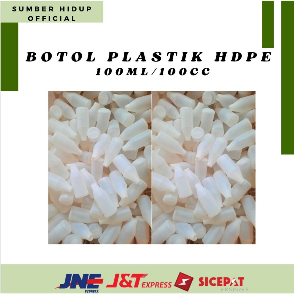 Jual BOTOL PLASTIK HDPE 100ML / 100CC TUTUP HITAM DAN KLEP PUTIH | Shopee Indonesia