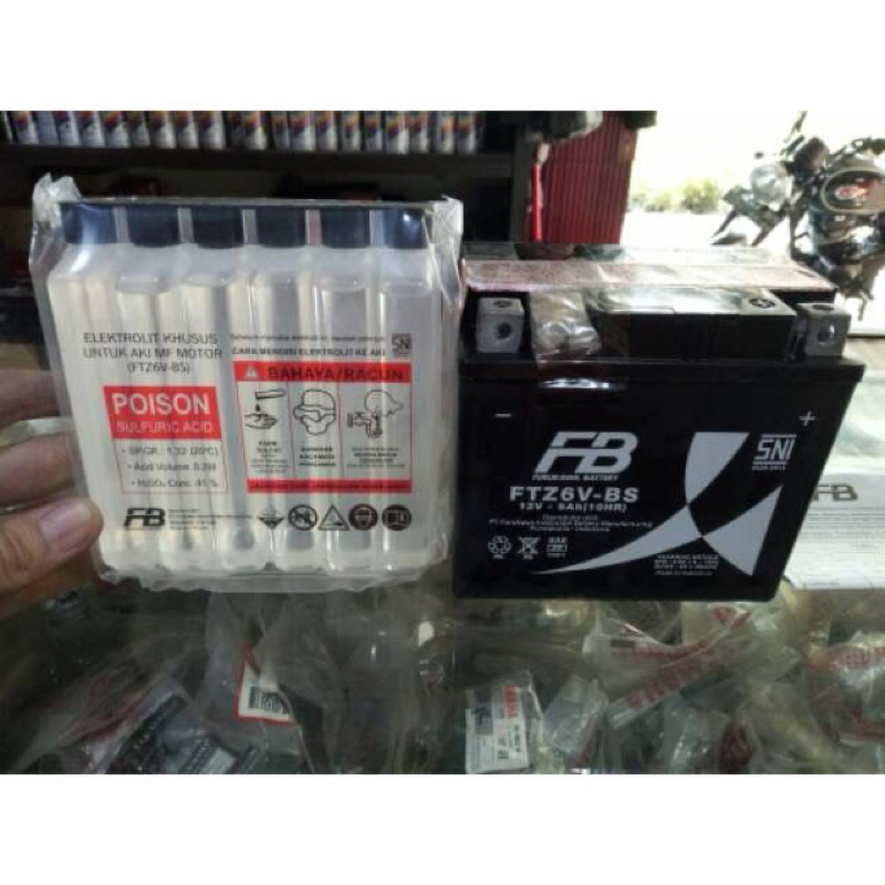 Jual AKI KERING FURUKAWA BATTERY FTZ6V-BS atau GTZ-6V ORIGINAL GARANSI ...