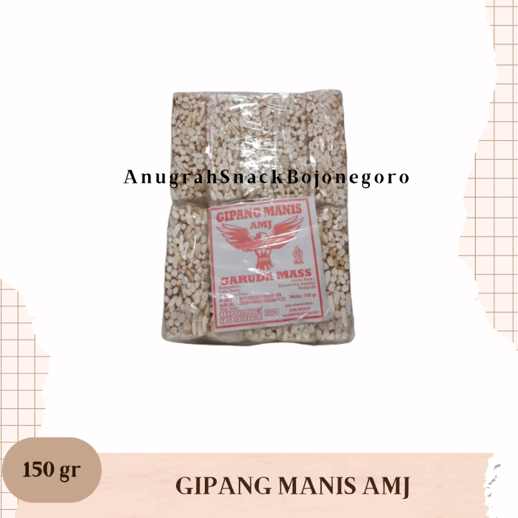 Jual Gipang Manis Camilan Tradisional Cap AMJ 150gr (isi 10 pcs ...