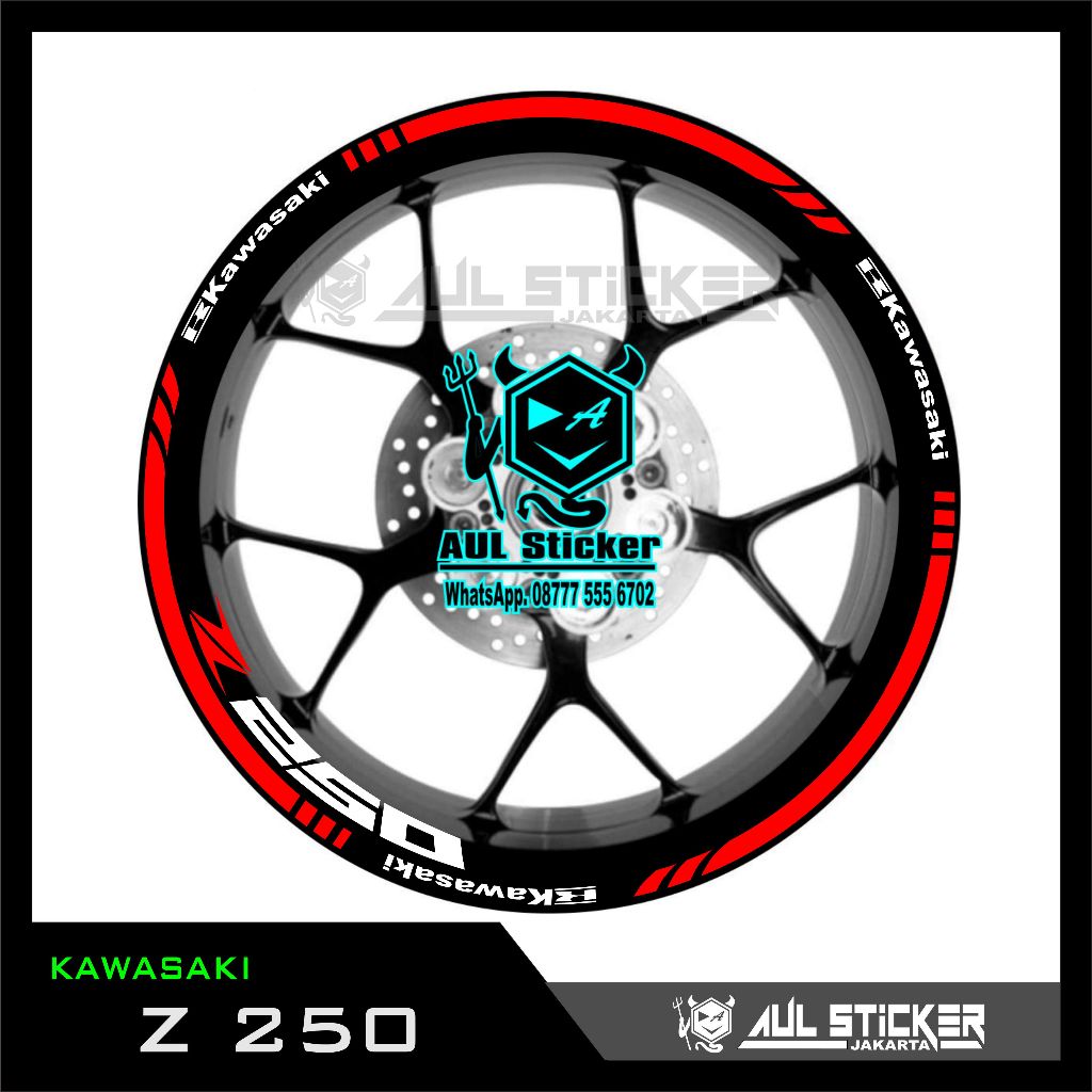 Jual Sticker velg Kawasaki Z250 DEPAN BELAKANG | Shopee Indonesia