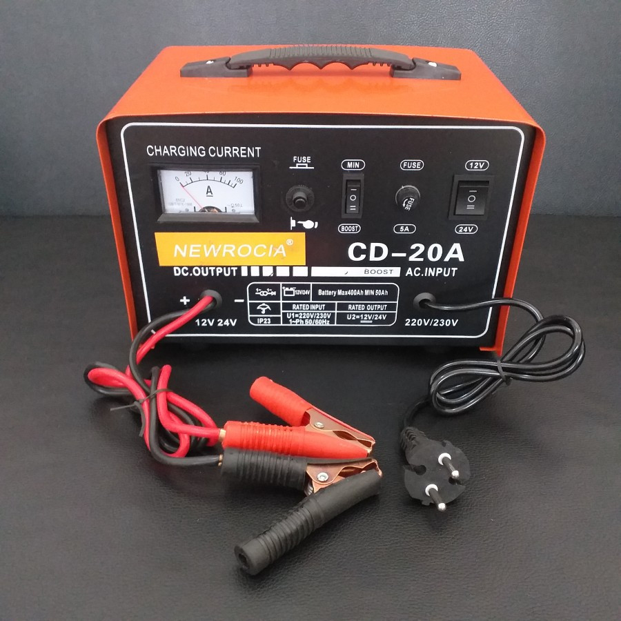 Jual KW-1220A Battery Charger 20A DC 12v 24v / Alat cas aki mobil Motor ...