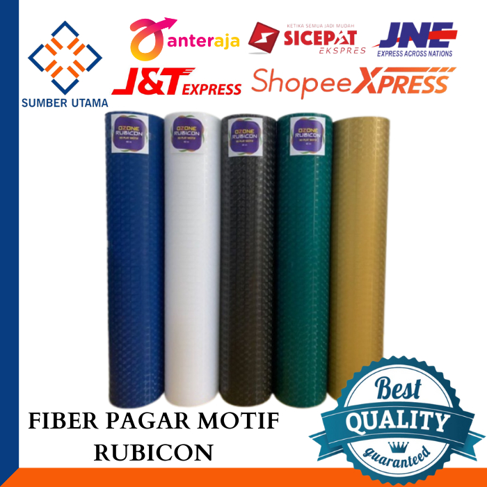 Jual Fiber pagar / Penutup pagar Motif 3d Dimensi Dimension RUBICON ...