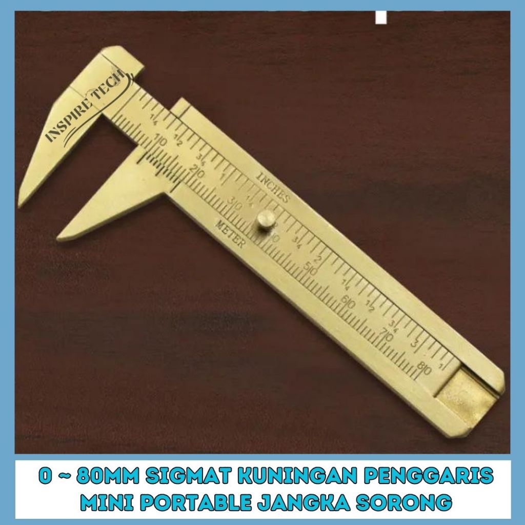 Jual Caliper Meter Bahan Kuningan 0-80mm Jangka Sorong Vernier Sigmat ...