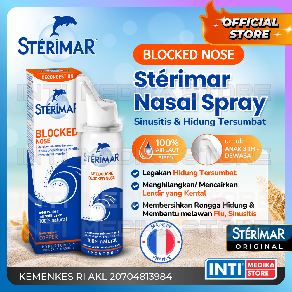 Jual STERIMAR - BLOCKED NOSE Hygiene 100ml | Nasal Spray Hidung Anak ...