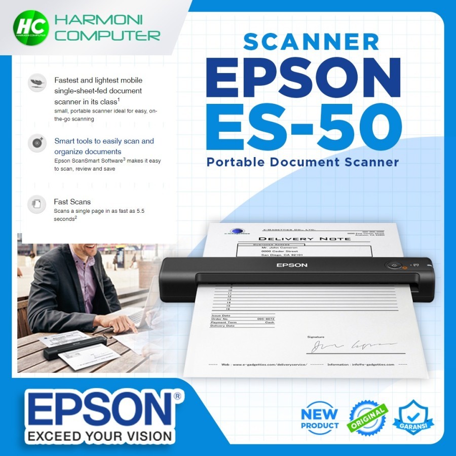 Jual Scanner Epson ES-50 WorkForce Portable | Shopee Indonesia