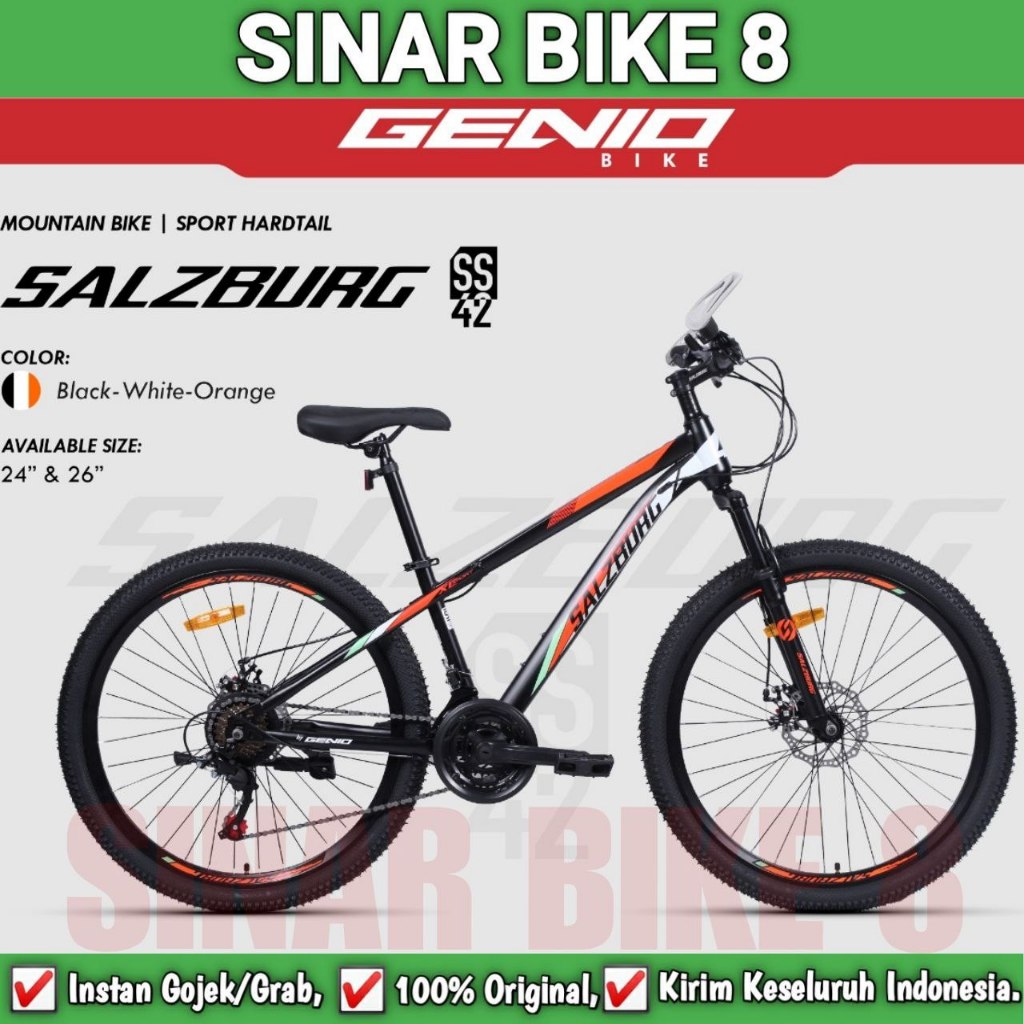 Jual Sepeda Gunung MTB GENIO SALZBURG SS 42 Ukuran 24 & 26 Inch 24 ...