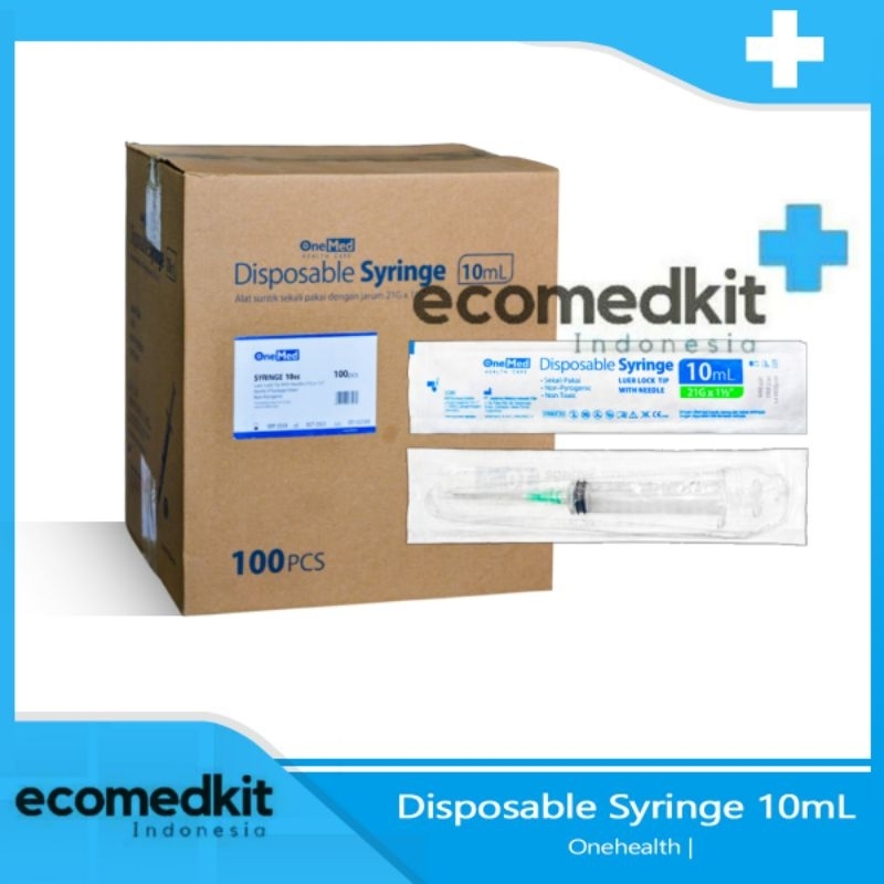 Jual OneMed Syringe | Spuit With Needle 1ml 3ml 5ml 10ml Box isi 100 Pcs | Shopee Indonesia