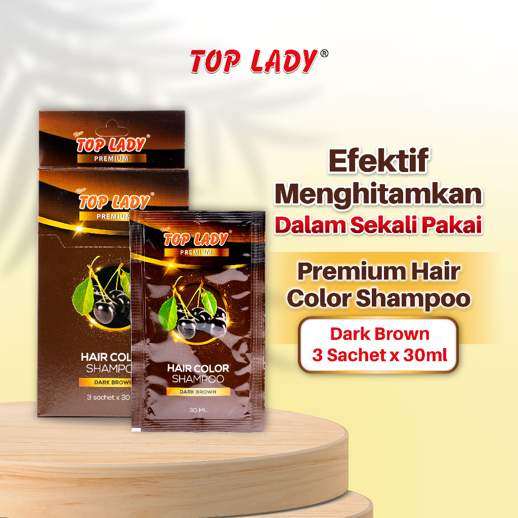 Jual TOP LADY Hair Color Shampoo sachet 30ml | Shopee Indonesia