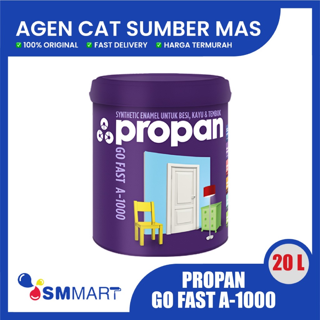 Jual Go Fast A-1000 Cat Besi Kayu Water Based Propan Warna Putih 20L ...