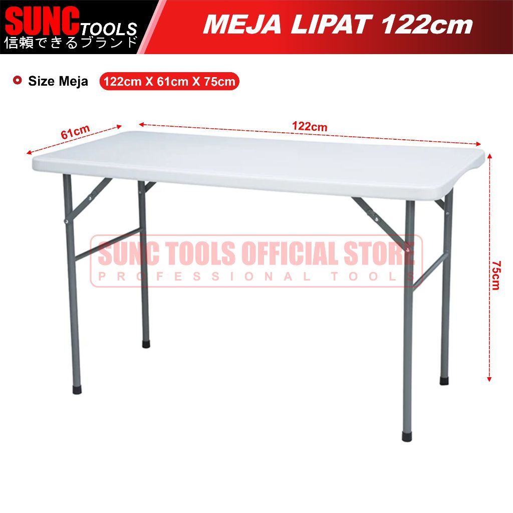Jual SUNC TOOLS Meja Lipat Serbaguna 122cm Meja Portable Meja Makan ...