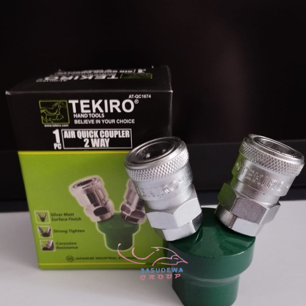 Jual TEKIRO AIR QUICK COUPLER 2 WAY / NEPEL SELANG ANGIN CABANG 2 AT-QC1674 | Shopee Indonesia