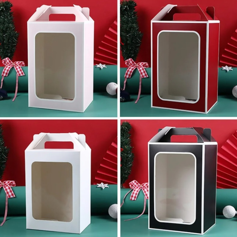 Jual Paperbag Motif Tebal Ukuran Besar / Box Gable Jendela Mika / Kotak ...