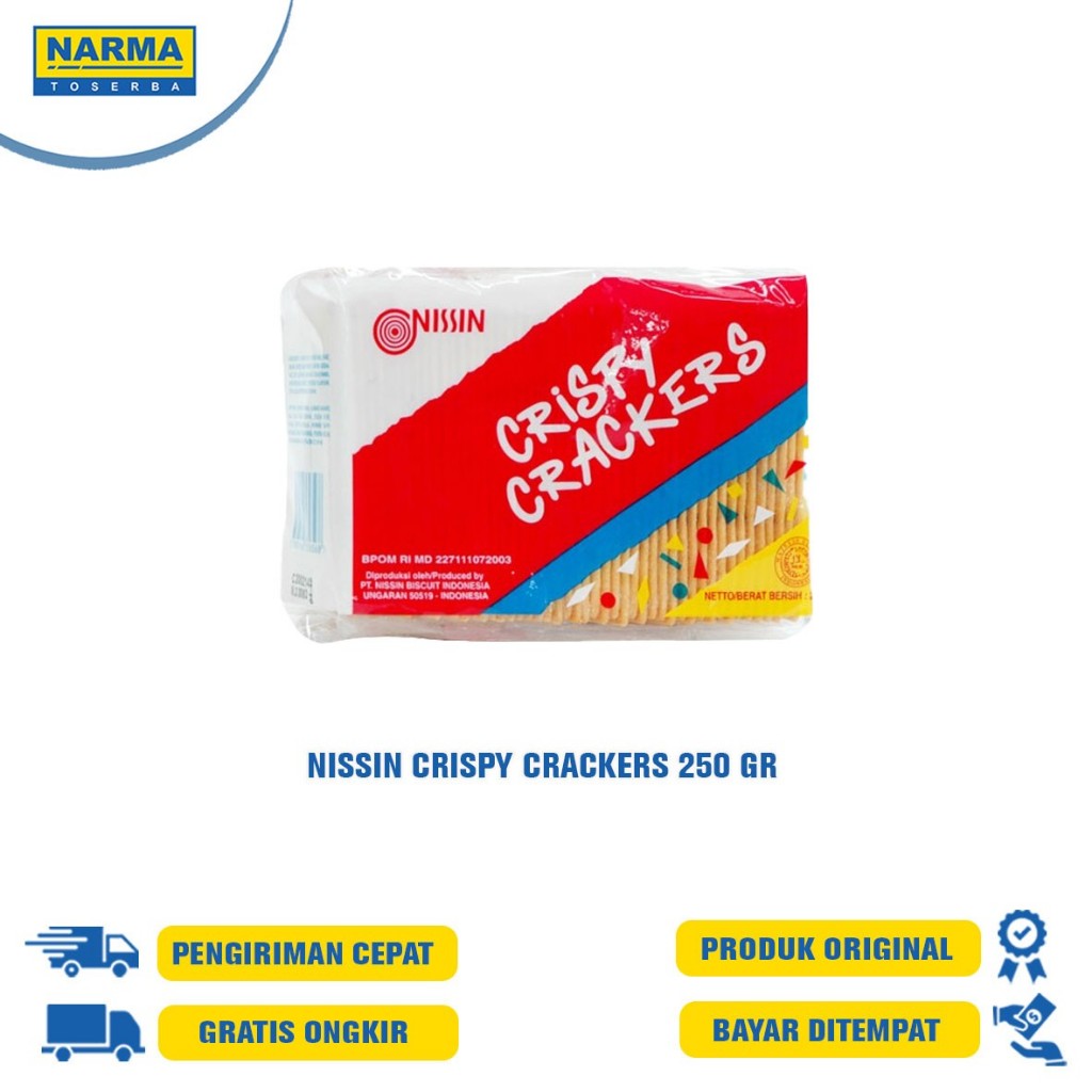 Jual NISSIN CRISPY CRACKERS BISKUIT GURIH RENYAH 250 GR | Shopee Indonesia