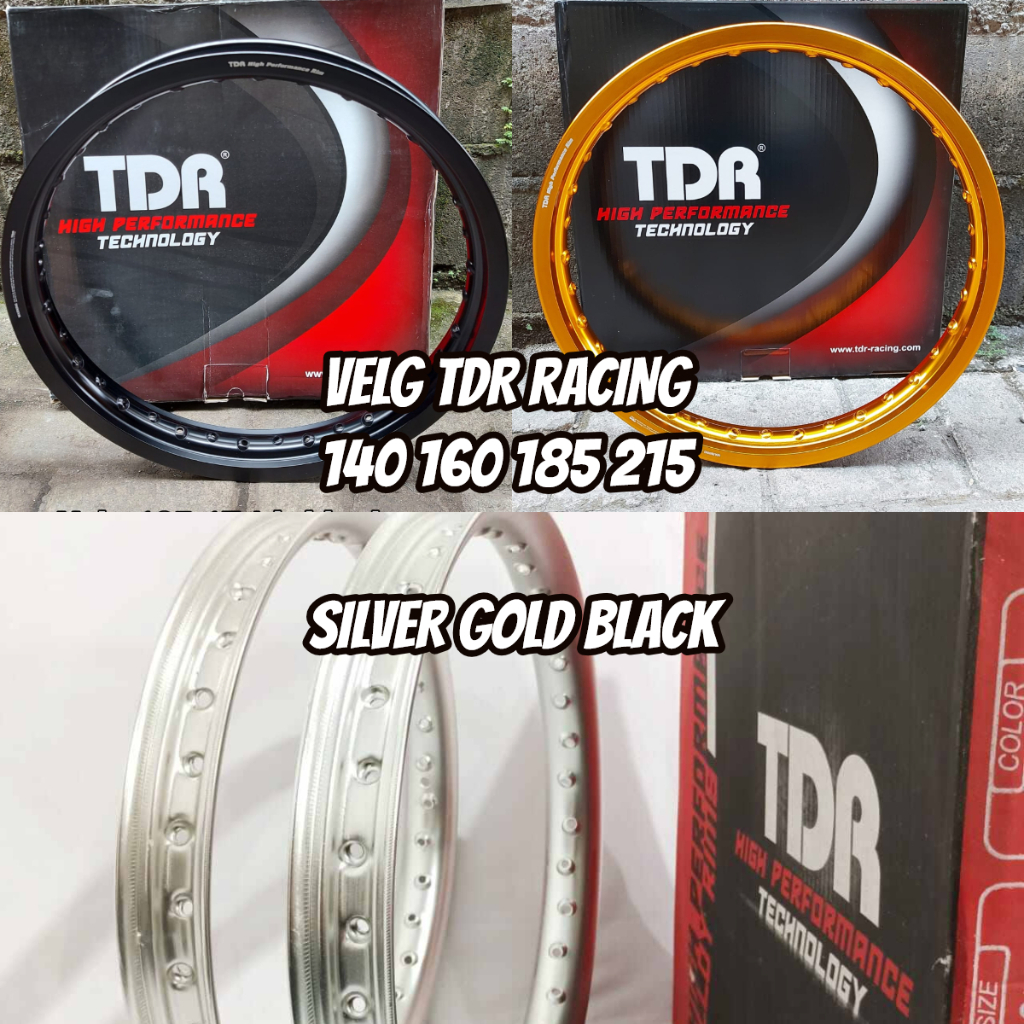 Jual VELG LINGKARAN JARI JARI TDR 140 160 185 215 RING 17 SILVER BLACK ...