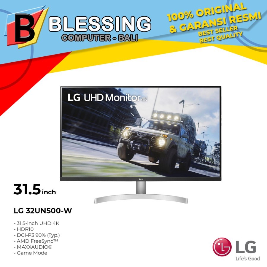 Jual Monitor LG 32UN500-W UHD 4K (3840x2160) HDR10 60Hz 4ms / LG ...