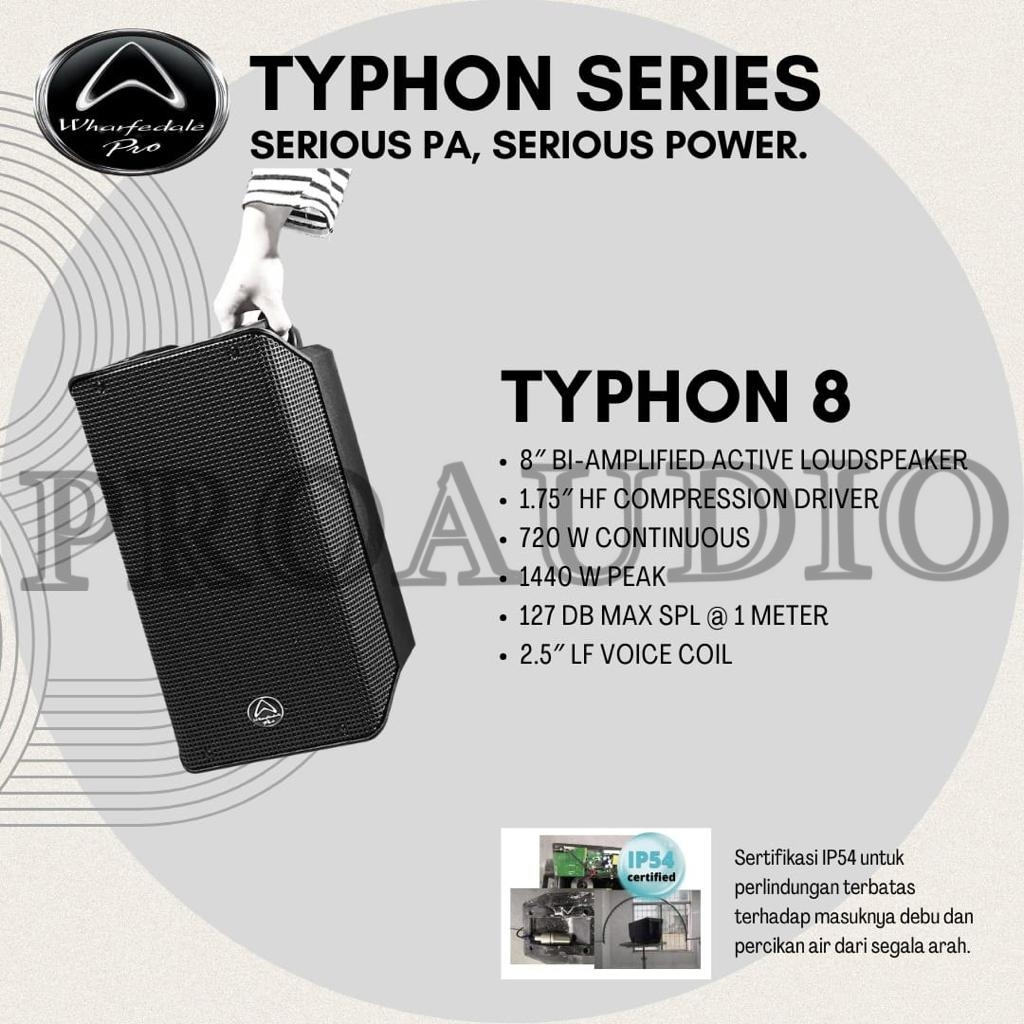 Jual Speaker Aktif 8 Inch Wharfedale Pro Typhon AX 8 AX8 Bi-amp ...