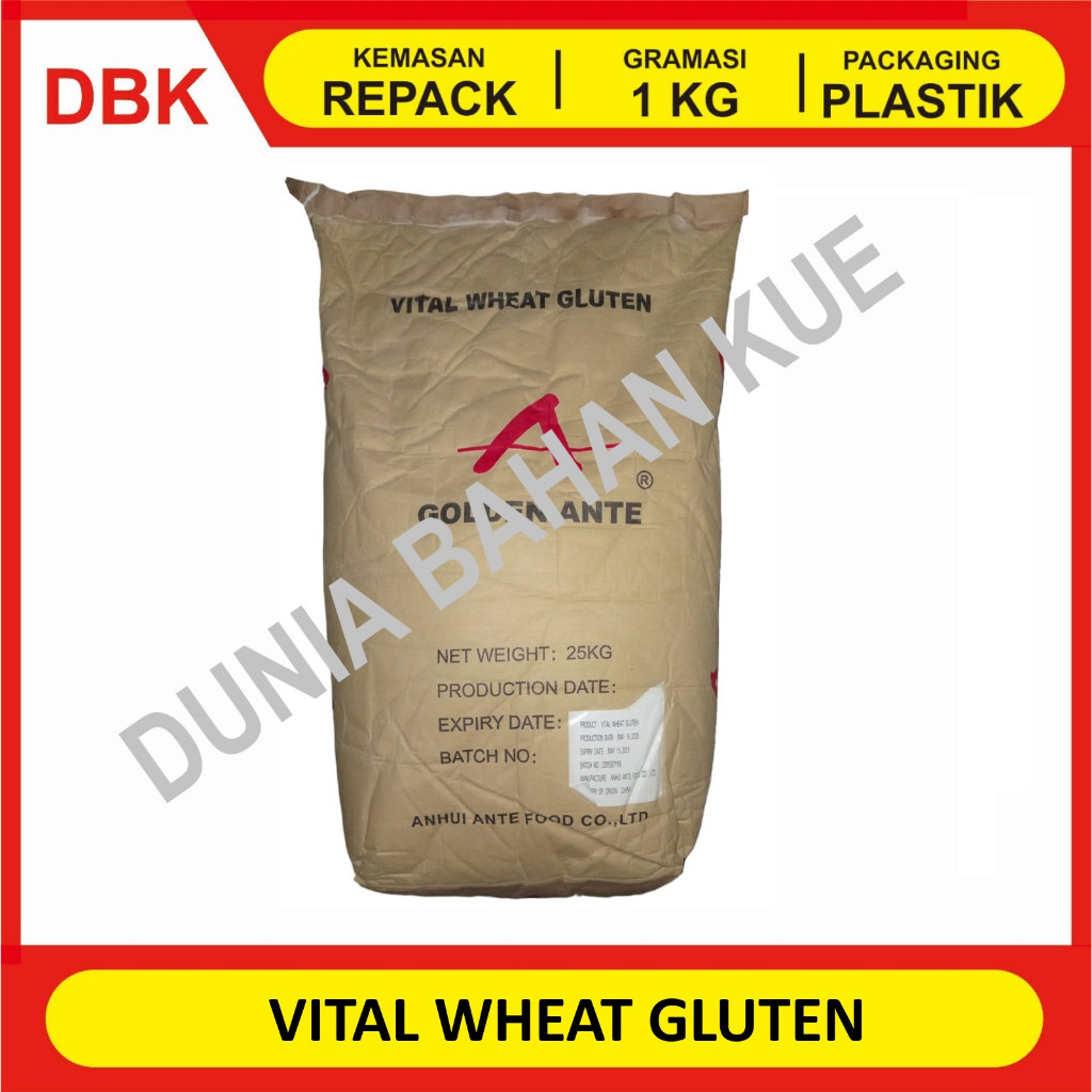 Jual VITAL WHEAT GLUTEN ex. CHINA. VWG. FOOD GRADE. PROTEIN - 1 KG ...