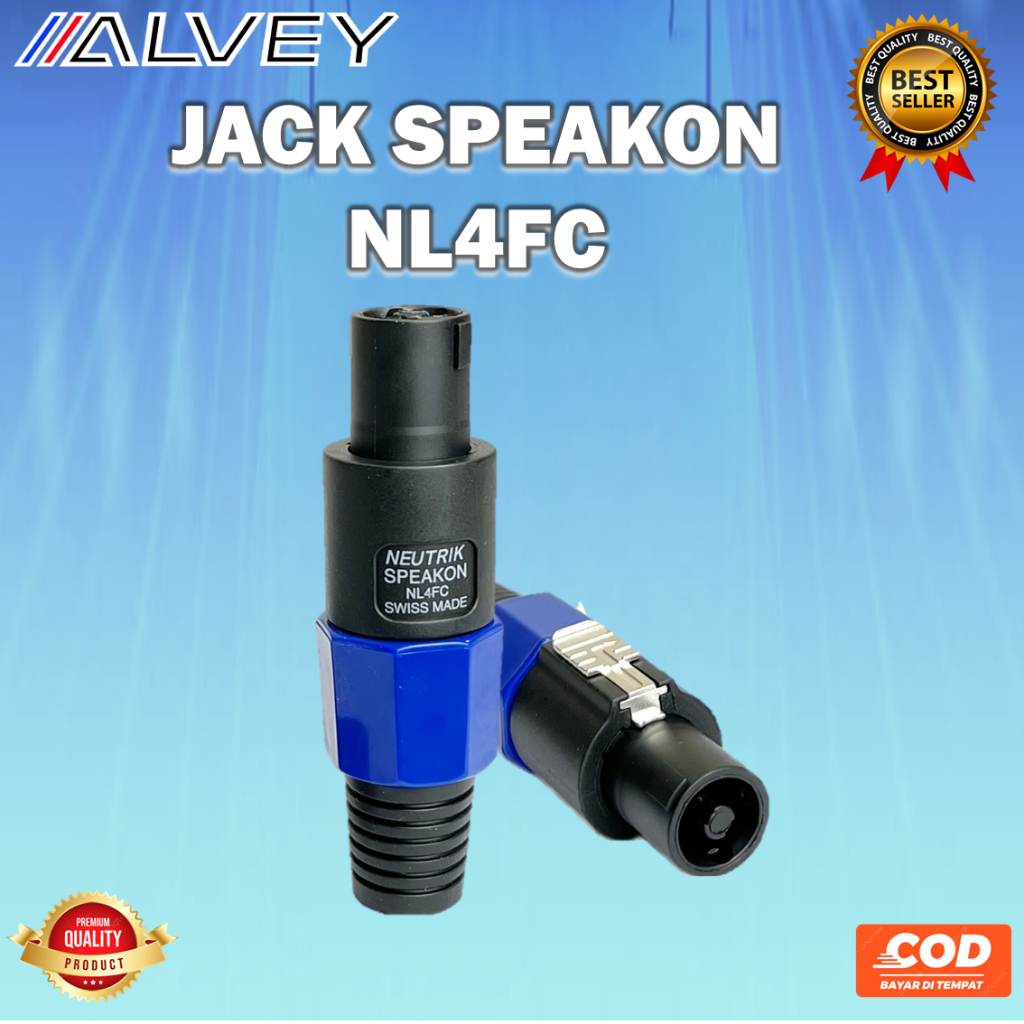 Jual ALVEY JACK SPEAKON NEUTRIK NL4FC AUDIO PREMIUM QUALITY / JAK ...
