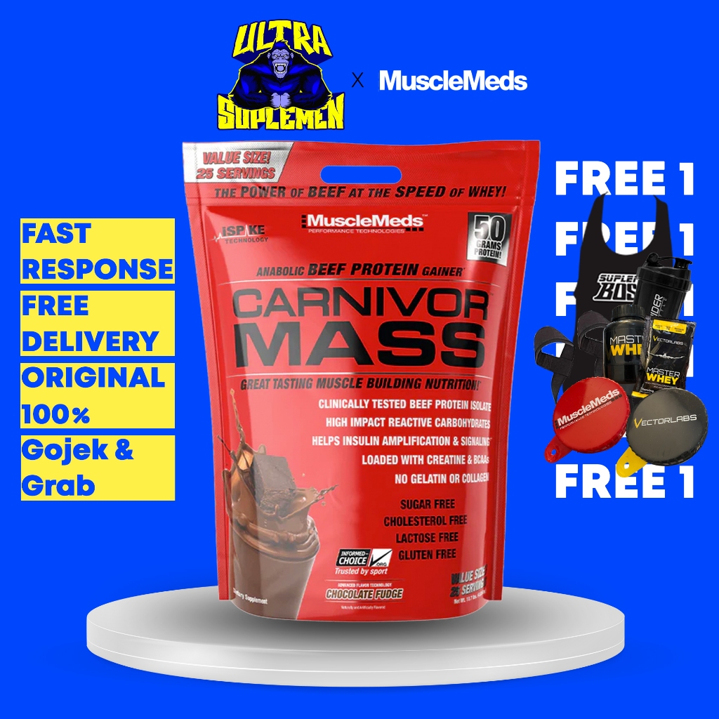 Jual MUSCLEMEDS CARNIVOR MASS 10LBS BEEF GAINER | Shopee Indonesia