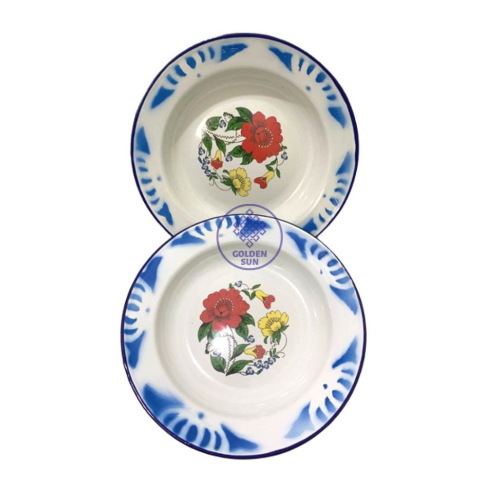 Jual (12 PCS) Piring Jadul Jadoel / Piring Seng Enamel / Piring Makan ...