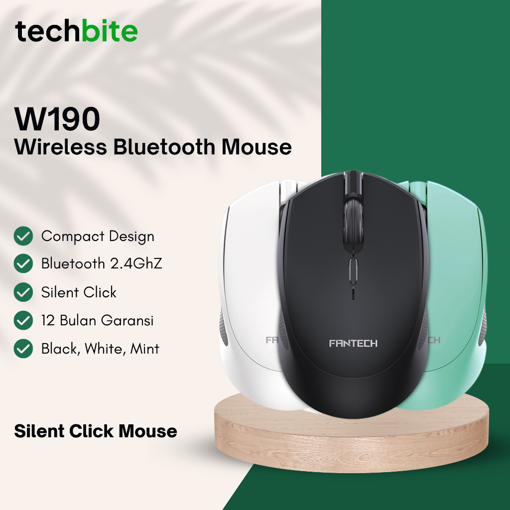 Jual Fantech Wireless Bluetooth Mouse W190 Dual Mode | Shopee Indonesia
