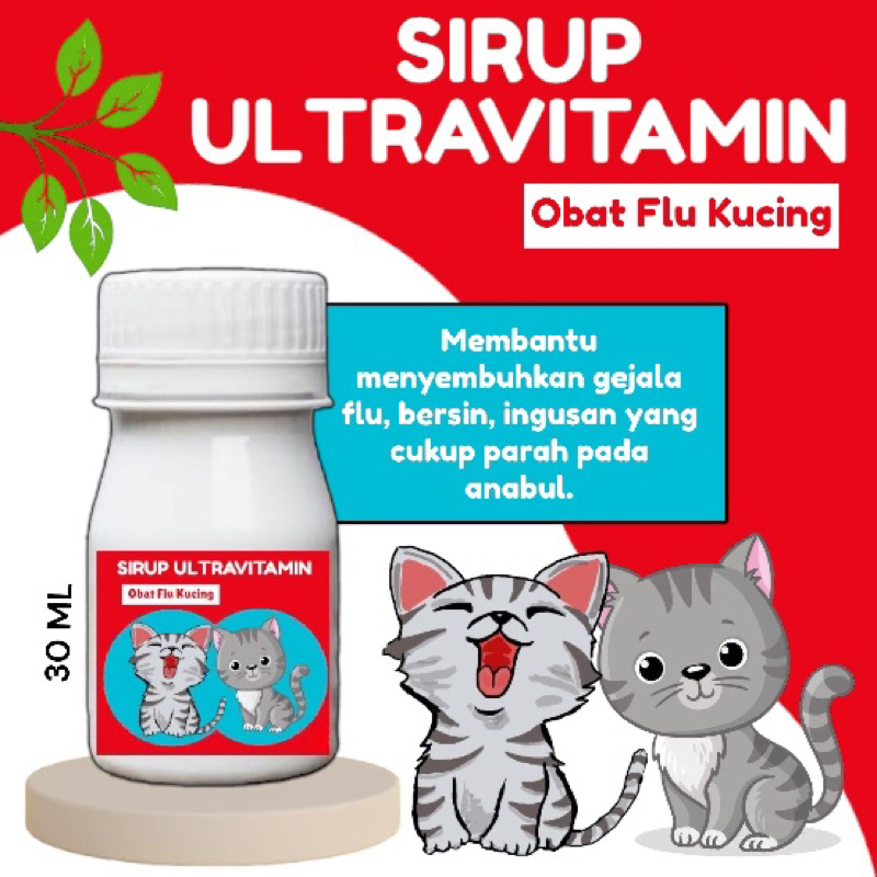 Jual SIRUP ULTRAVITAMIN 30 ML | Mengatasi Bersin Ingusan Demam Kucing ...
