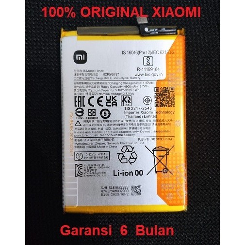 Jual Battery Baterai Batere Batre Redmi 12c BN5K Original 100% | Shopee ...