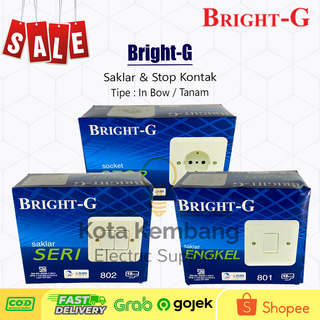 Jual BRIGHT-G Saklar IB Engkel / Saklar Seri / Stop Kontak / Engkel ...