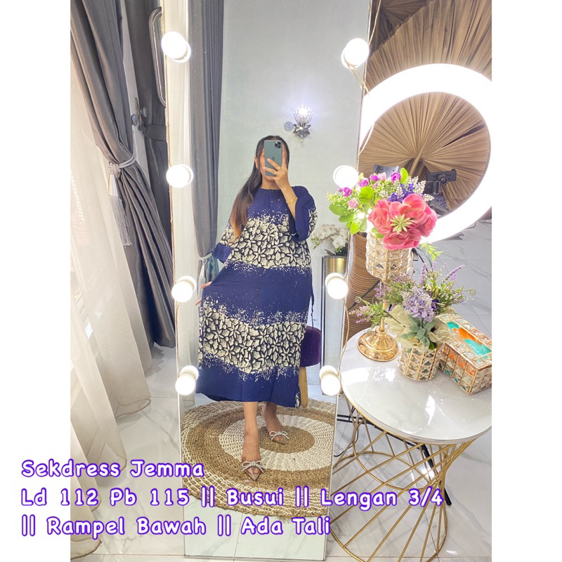 Jual Sekdres Jemma Ld 112 Lengan 3/4 Saqueena Batik | Shopee Indonesia