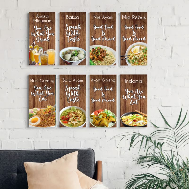 Jual Hiasan Dinding Dapur Pajangan Rumah Makan Poster Menu Makanan ...