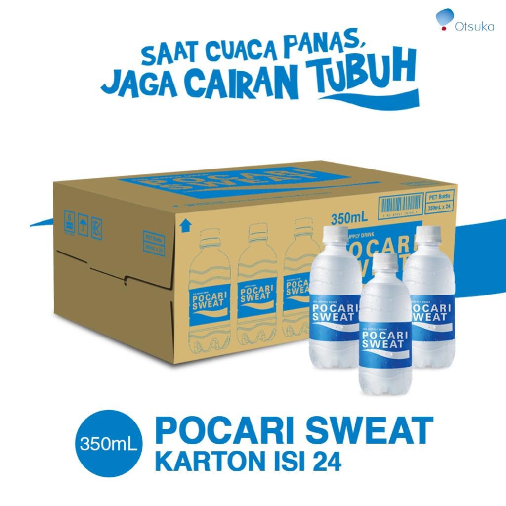 Jual Pocari Sweat 500 ml x 24 dan 350 ml x 24 1 Carton GRAB INSTAN SAMEDAY | Shopee Indonesia