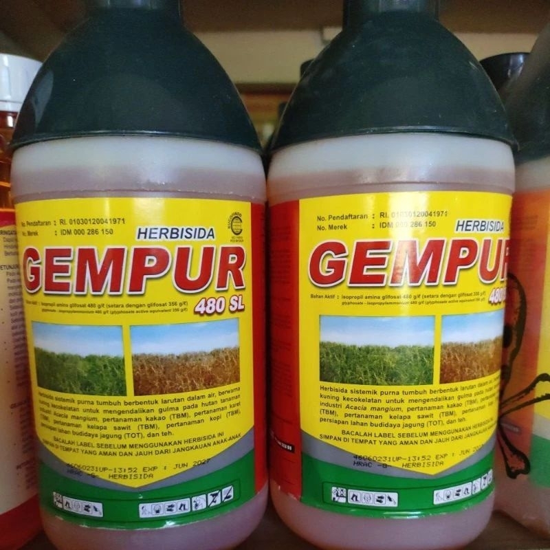 Jual Obat Pembasmi Rumput Paling Ampuh Herbisida GEMPUR 480 SL 1 Liter ...