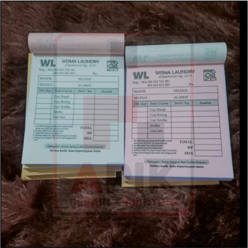 Jual CETAK NOTA LAUNDRY / NOTA OLSHOP / NOTA BON / INVOICE CUSTOM ...