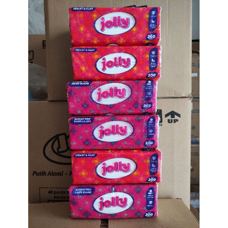 Jual Tisu Jolly 200 Sheets (1kg Dapat 4 pack) | Shopee Indonesia