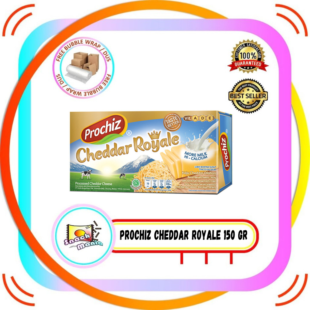 Jual Prochiz Keju Cheddar ROYALE 160 gr Cheese Balok Blok Kotak ...