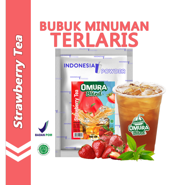 Jual OMURA Blend Bubuk Minuman Premium Rasa Strawberry Tea / Teh ...