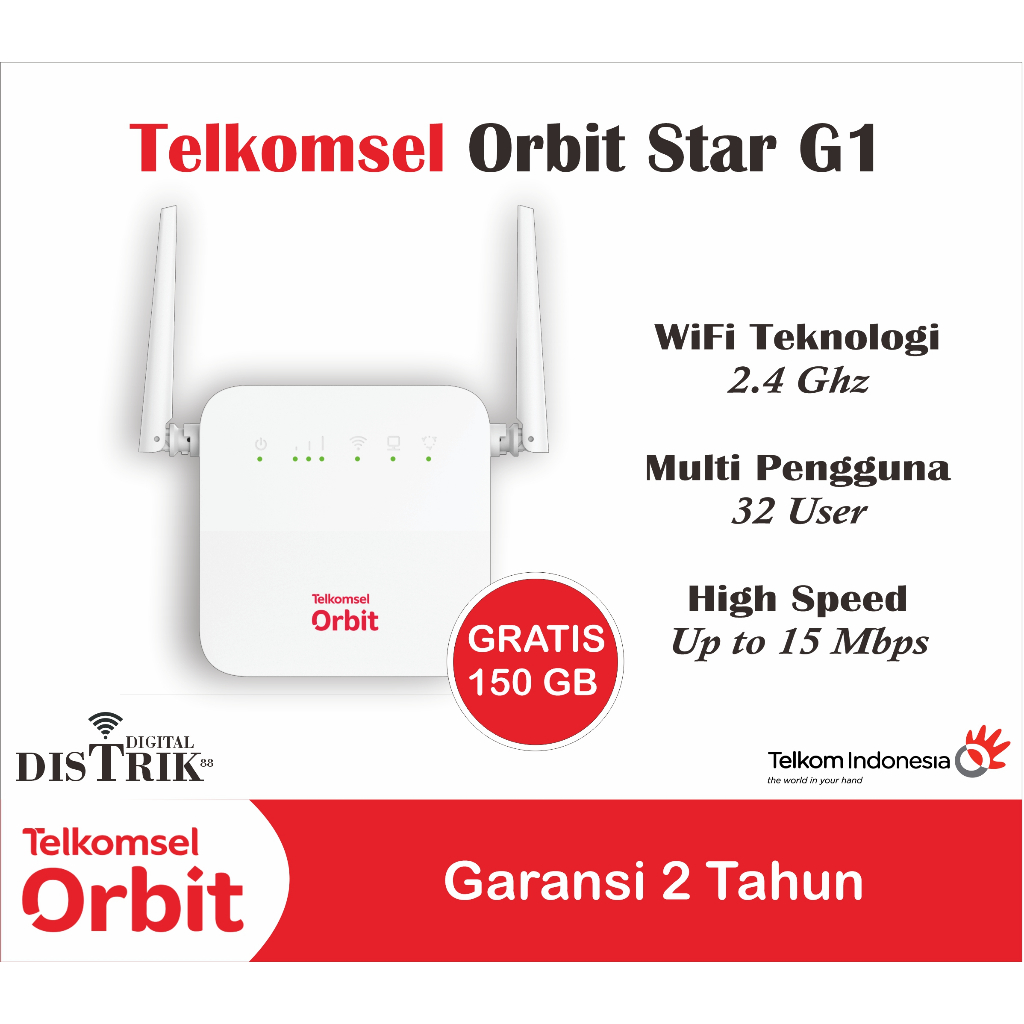 Jual Telkomsel Orbit Star G1 Modem Wifi 4G High Speed Bonus Data 150GB | Shopee Indonesia