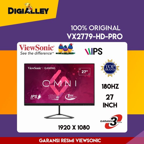 Jual Monitor LED VIEWSONIC VX2779-HD-PRO 27" 180Hz 1ms IPS FHD HDMI DP | Shopee Indonesia