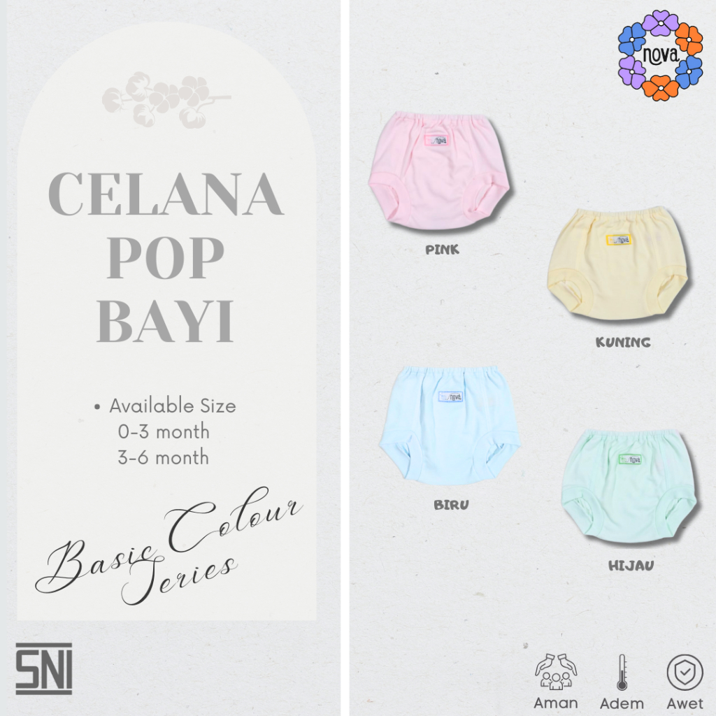 Jual NOVA Basic Colour Series - Celana Bayi - Celana Pop Bayi 0-6 bulan (1 pcs ) | Shopee Indonesia