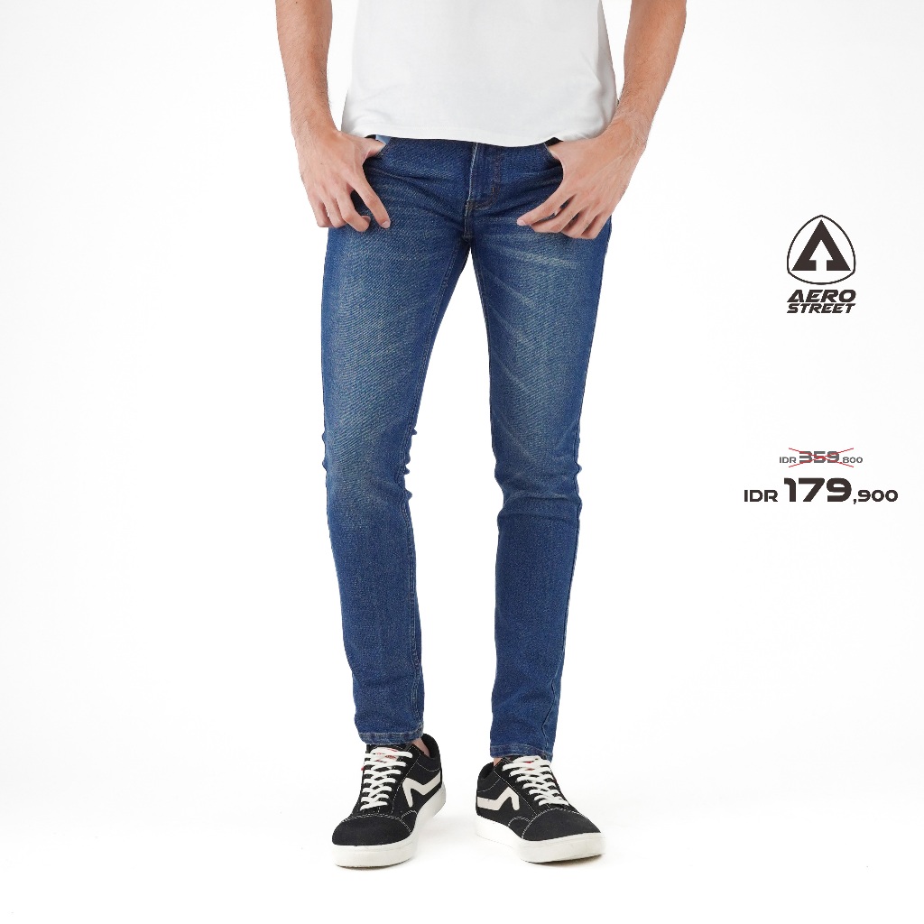 Jual Aerostreet Celana Jeans Slim Fit Jackson Medium Blue 1F100 ...