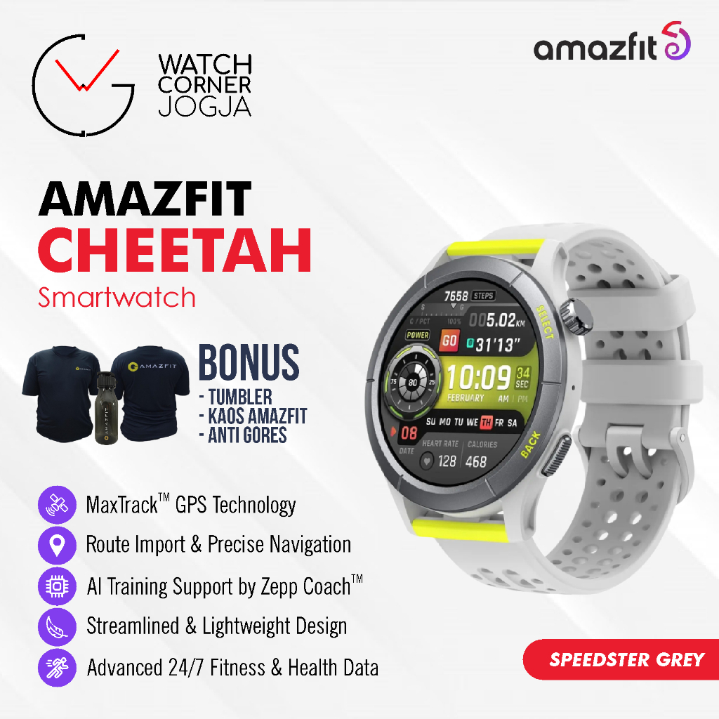 Jual Amazfit Cheetah Smartwatch Running Watch with AI Coaching GPS ...