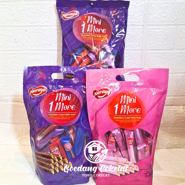 Jual Naraya Mini 1 More Chocolate Strawberry Coklat Wafer Roll Rolls 200g 240g 300g | Shopee ...