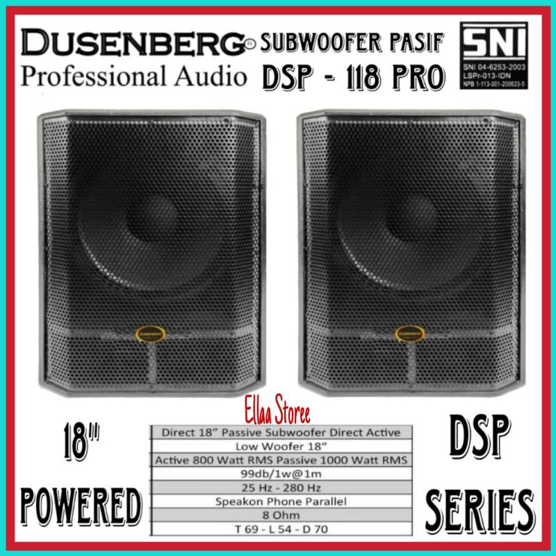 Jual Subwoofer Dusenberg Pasif 18 Inch DSP-118 Pro Passive 1000 Watt-2 ...