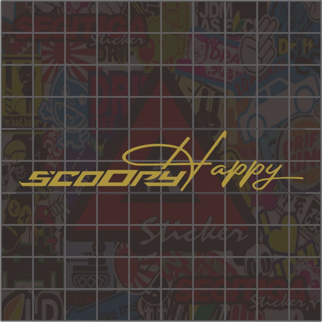 Jual Cutting Sticker Scoopy Happy 9x2 Cm Untuk Motor | Shopee Indonesia