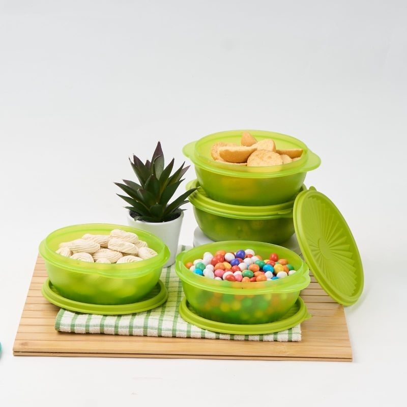 Jual Toples Bulat/Tempat Penyimpanan Kue Kering/Mangkuk Bulat Food ...