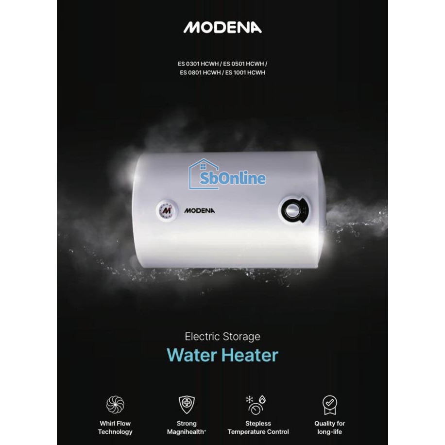 Jual Modena Water Heater 100 Liter ES 1001 HCWH Horizontal | Shopee ...