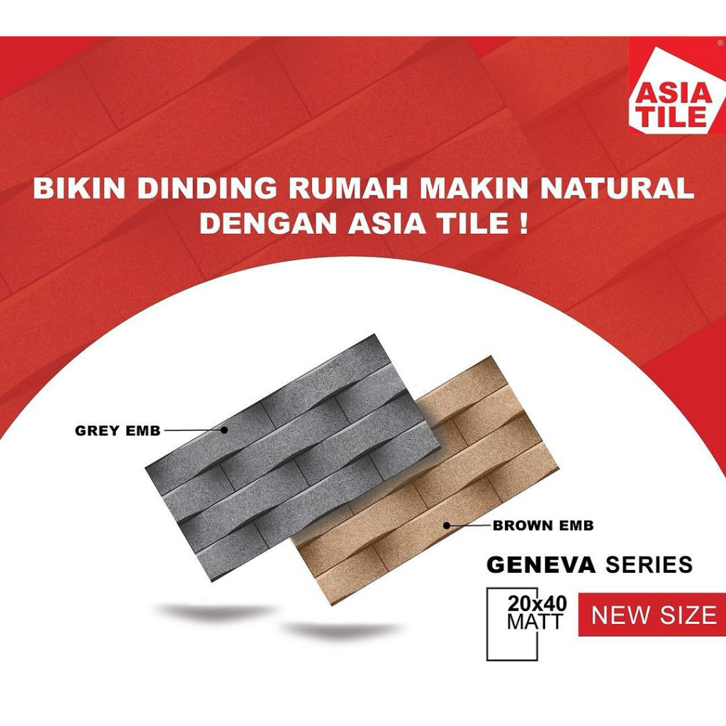 Jual KERAMIK DINDING ASIA TILE 20X40 GENEVA KW 1 / G1 / GRADE 1 ...