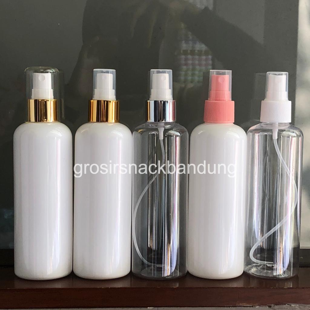 Jual Botol PET 250ml - Tutup Mist Sprayer PUTIH HITAM GOLD / Botol PET BR 250ml Spray PUTIH ...