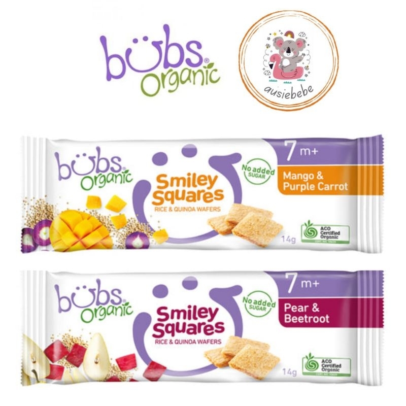 Jual Bubs Organic - Snacks Wafers Beras & Quinoa untuk Bayi 7 bln + rasa buah dan sayur organic ...